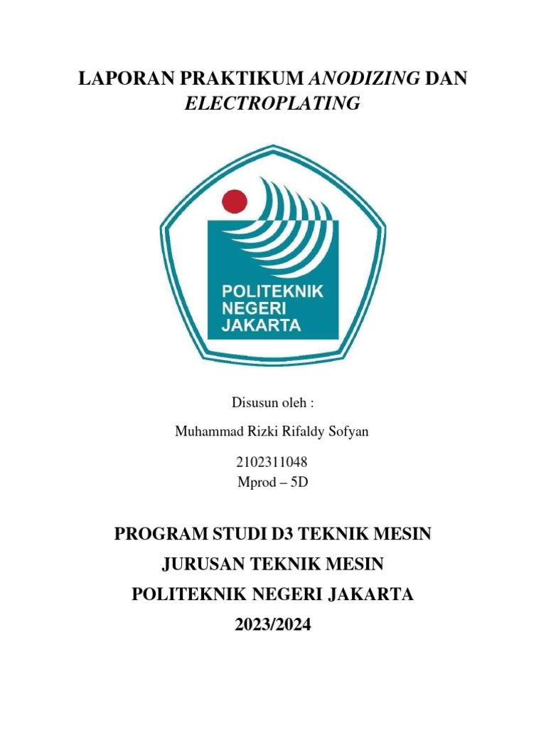 M Rizki Rifaldy - MPRO 5D - 21 - Laporan Praktikum Anodizing Dan Electroplating | PDF