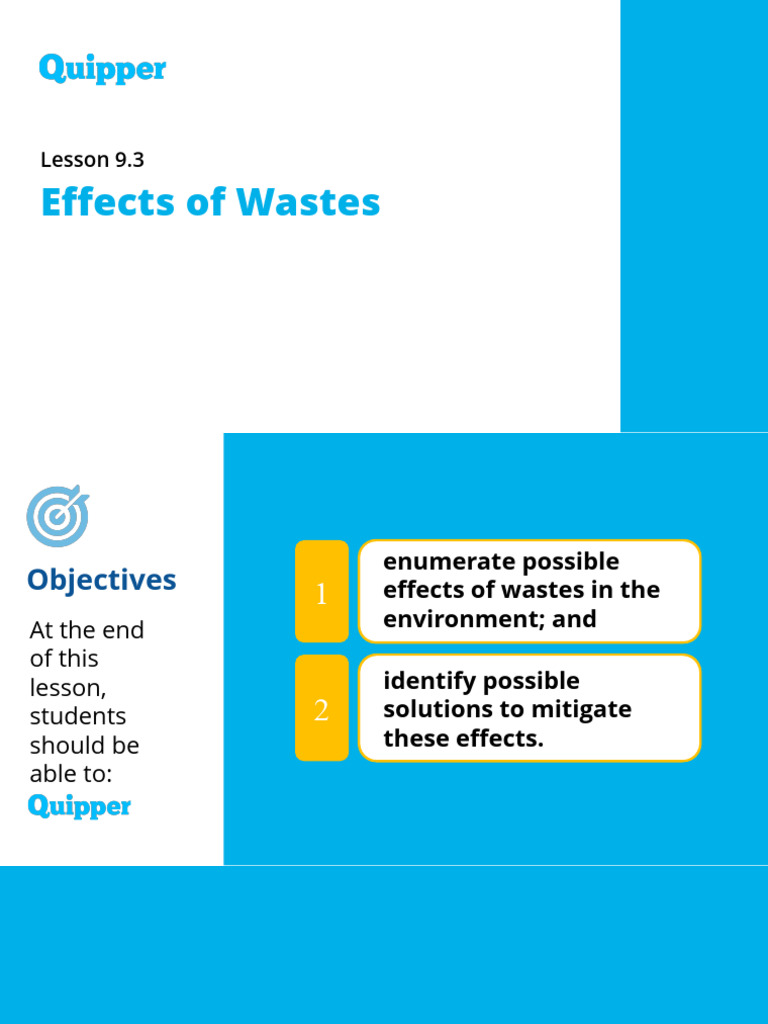 Earth Science SHS 9.3 Effects of Wastes | PDF