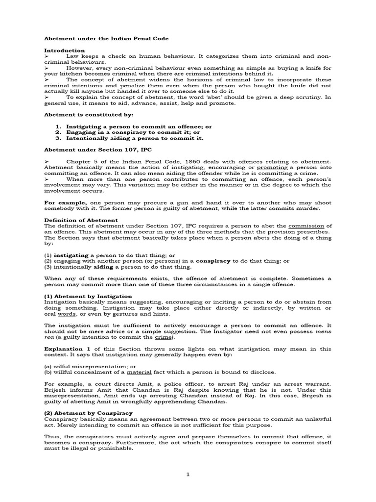 Abetment Section 306 | PDF | Aiding And Abetting | Crimes