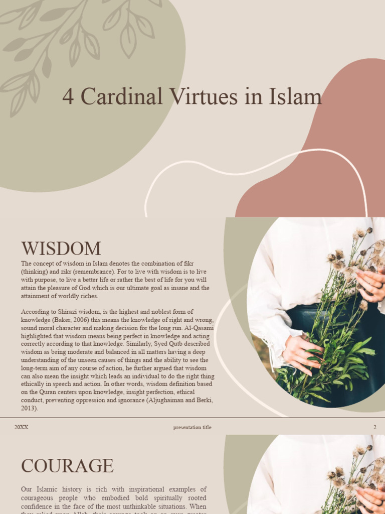 4 Cardinal Virtues in Islam | PDF | Wisdom | Virtue