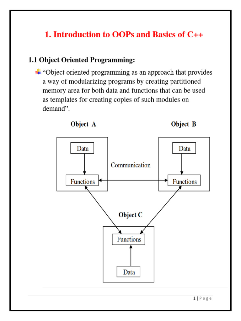 C Chapter 1 Pdf Pointer Computer Programming Object Oriented Programming