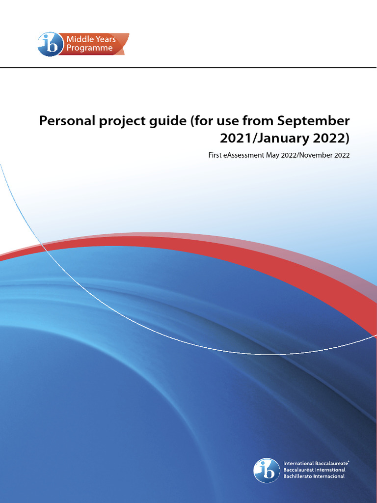 IB Personal Project Guide First Assessment May 2022 | PDF | Learning | Goal