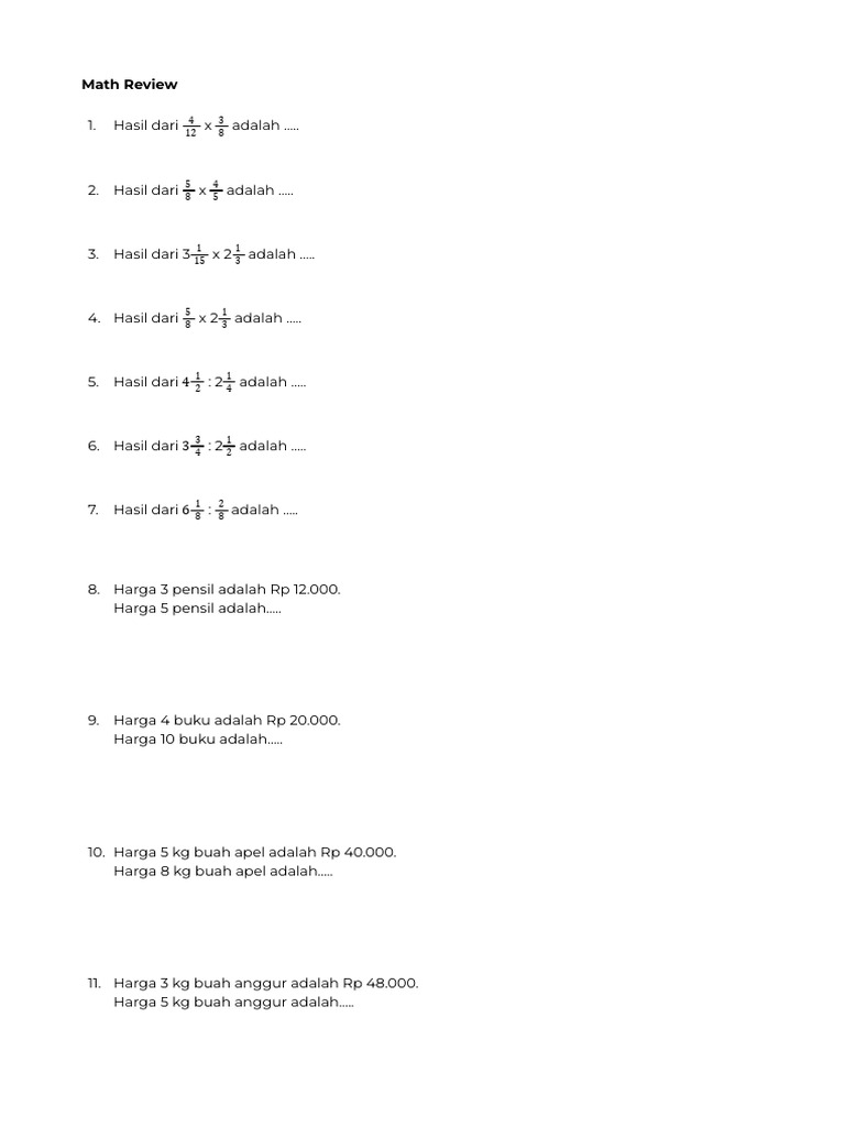 Math Review | PDF