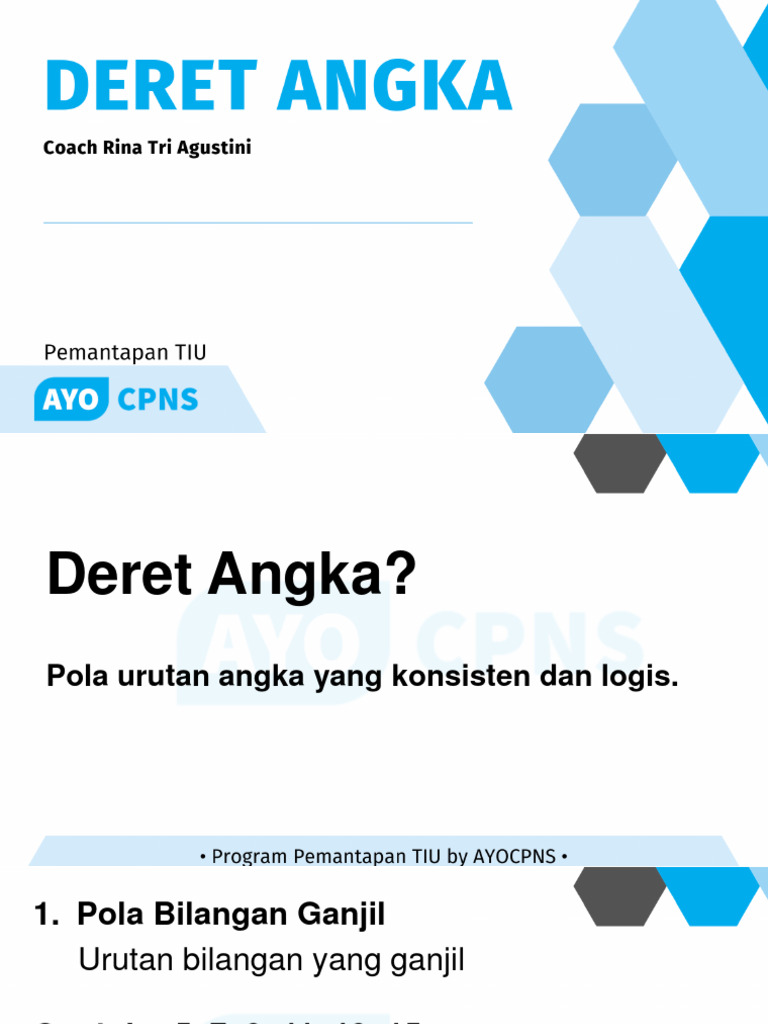 Coach Rina - TIU Deret Angka | PDF