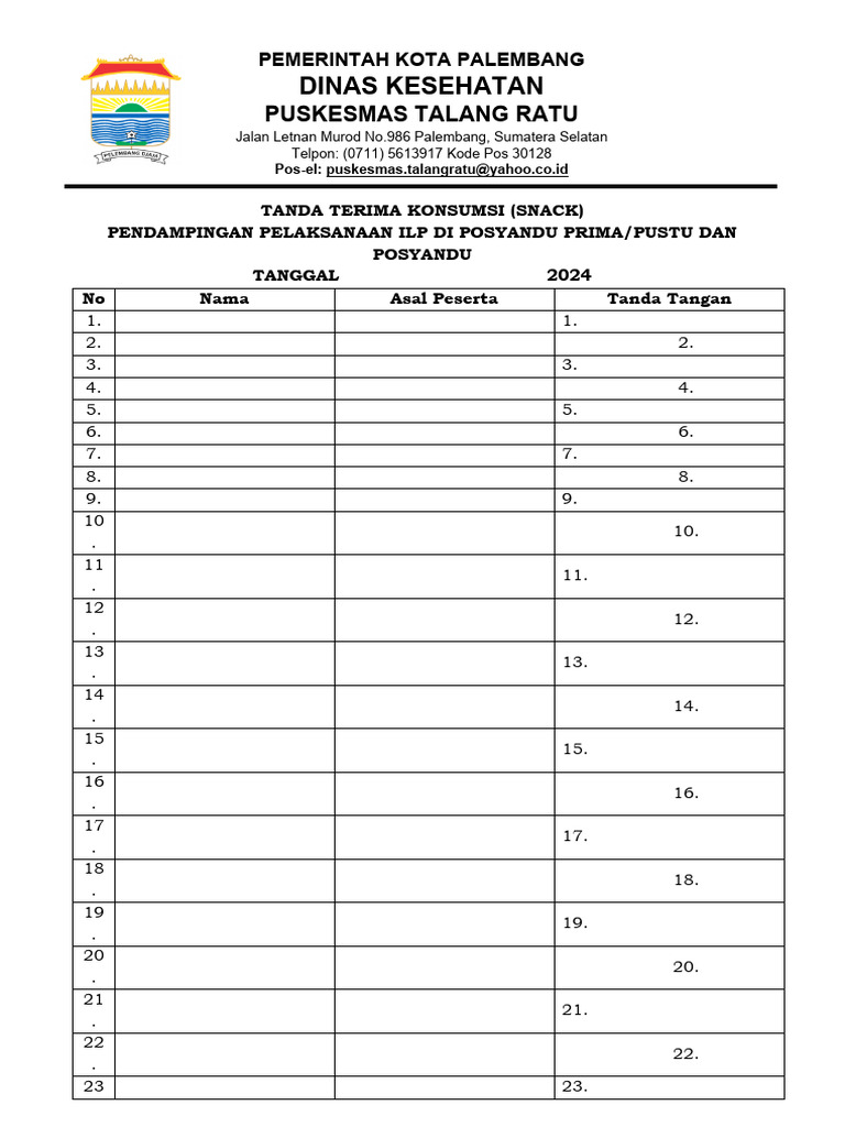 Daftar Hadir Ilp | PDF