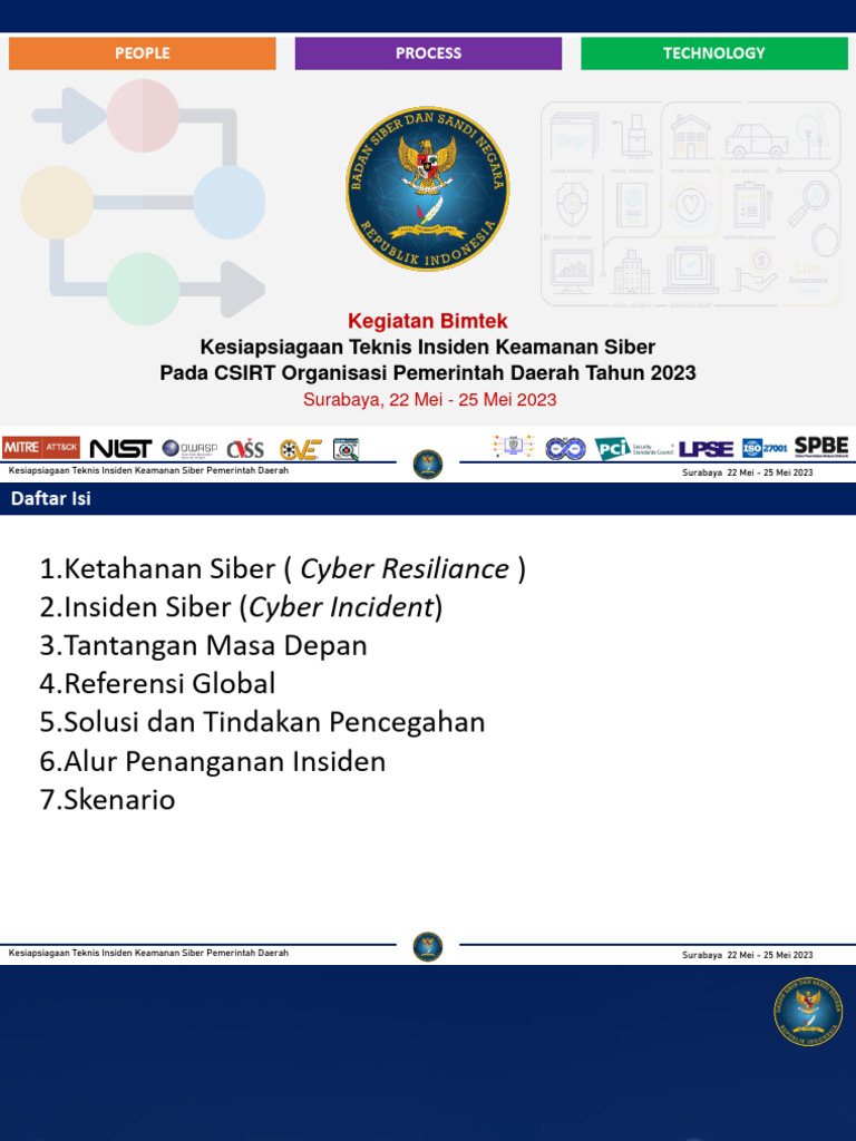 Materi - Presentasi - Kegiatan - Bimtek - Kesiapsiagaan - Teknis - Penanganan | PDF | Security ...