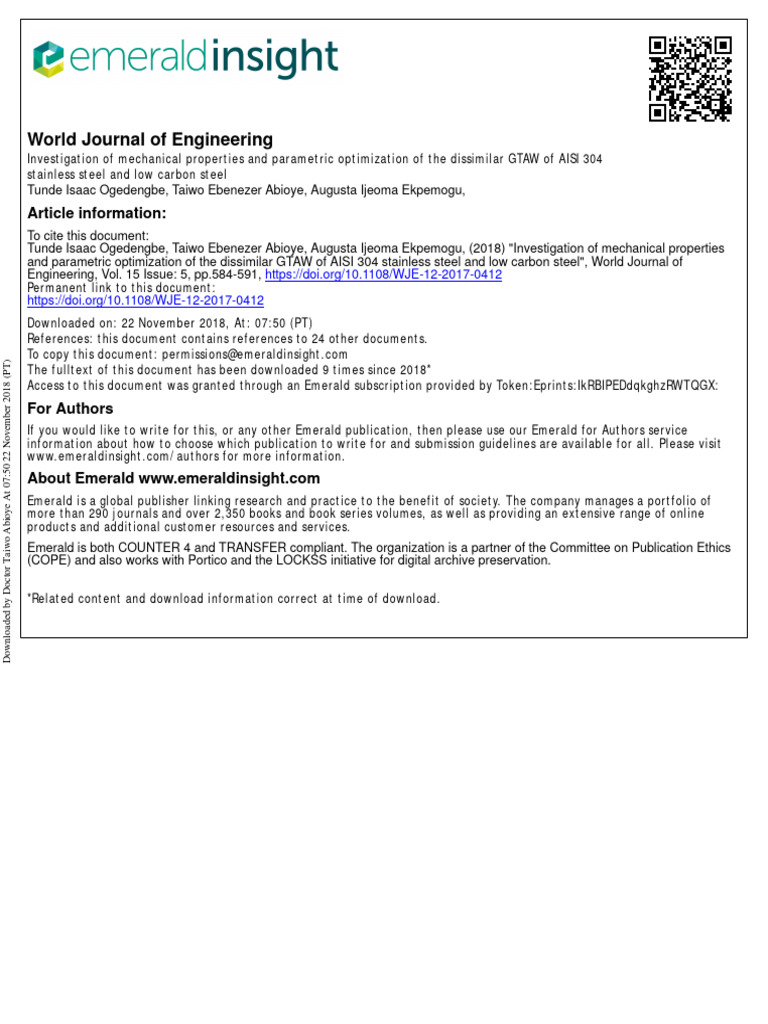 44 - Investigation of Mechanical Properties Andand Parametric Optimization of The Dissimilar ...