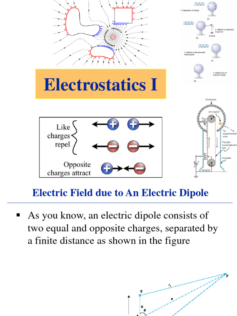 Electrostatics 3 | PDF | Electric Field | Dipole