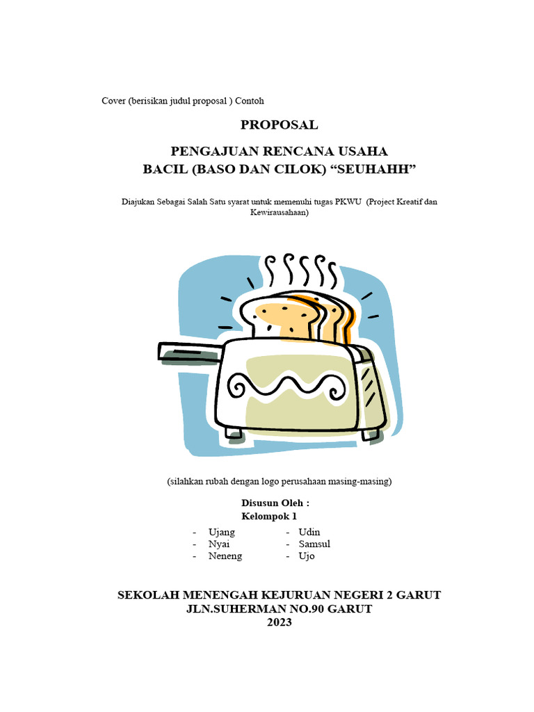 CONTOH PROPOSAL PENGAJUAN USAHA | PDF