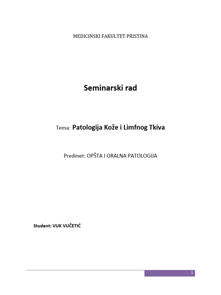 Patologija Koze | PDF