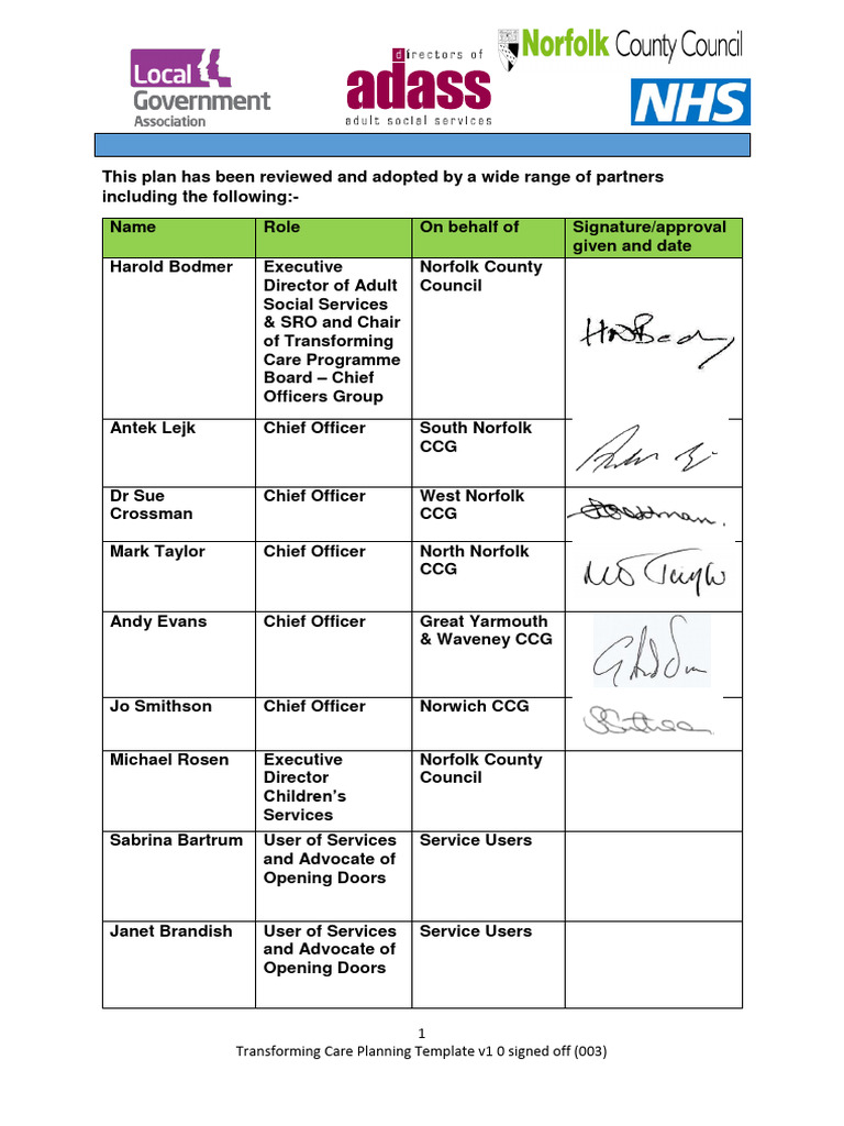 Transforming Care Planning Template | PDF | Caregiver | Patient