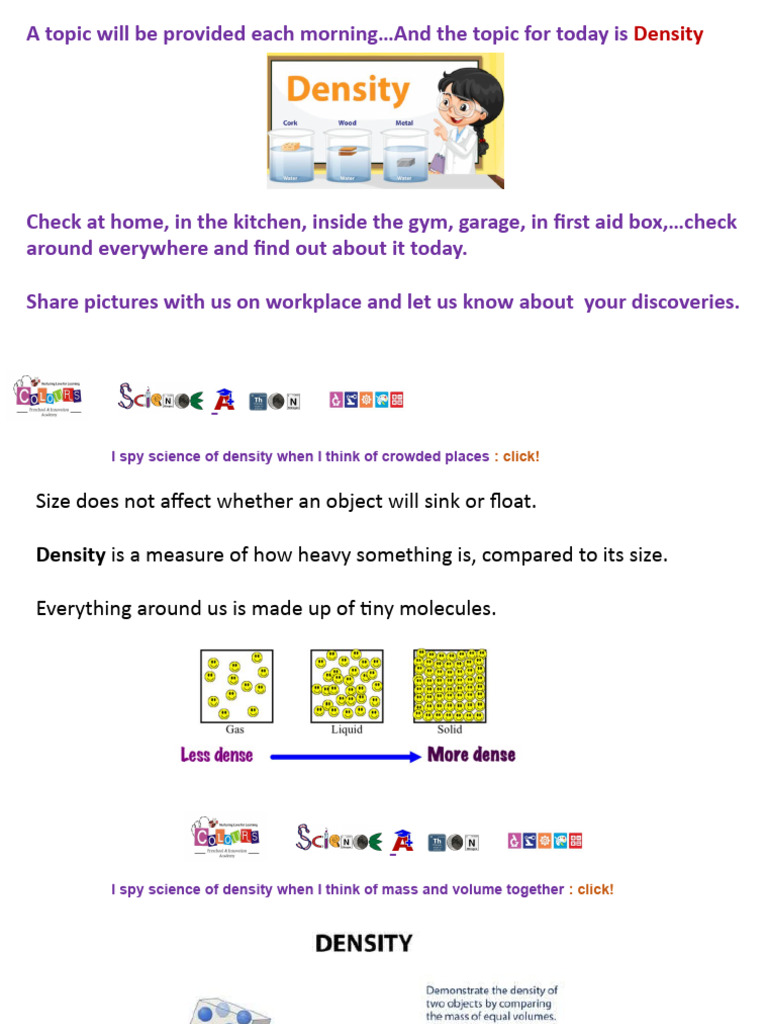 Science A Thon - Density | PDF | Density | Buoyancy