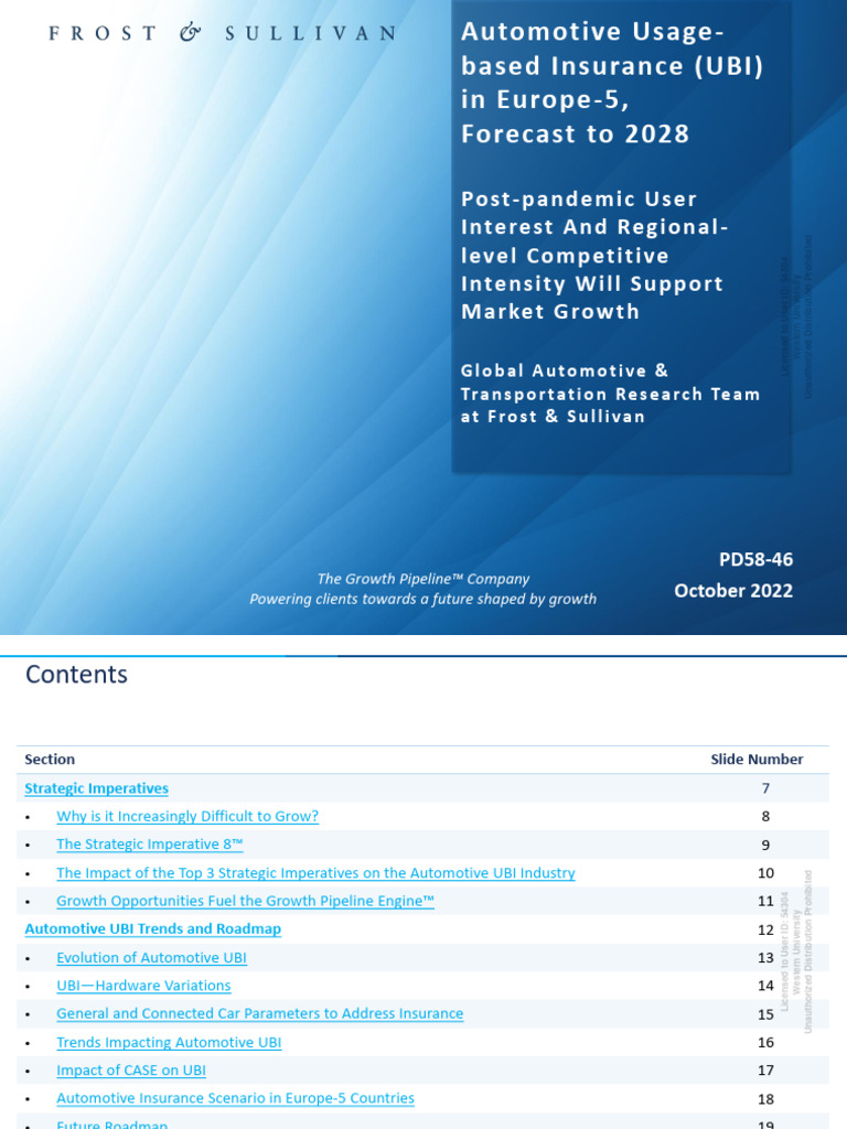 Automotive UBI in Europe | PDF