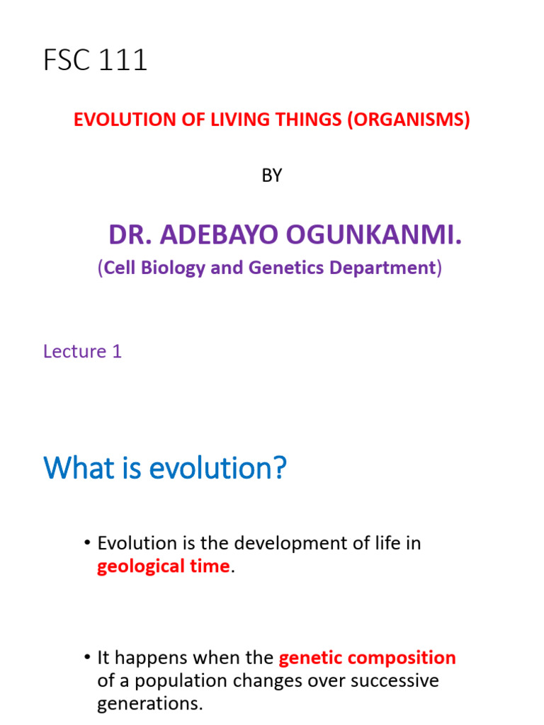 Evolution for Biology Students | PDF | Homo | Natural Selection