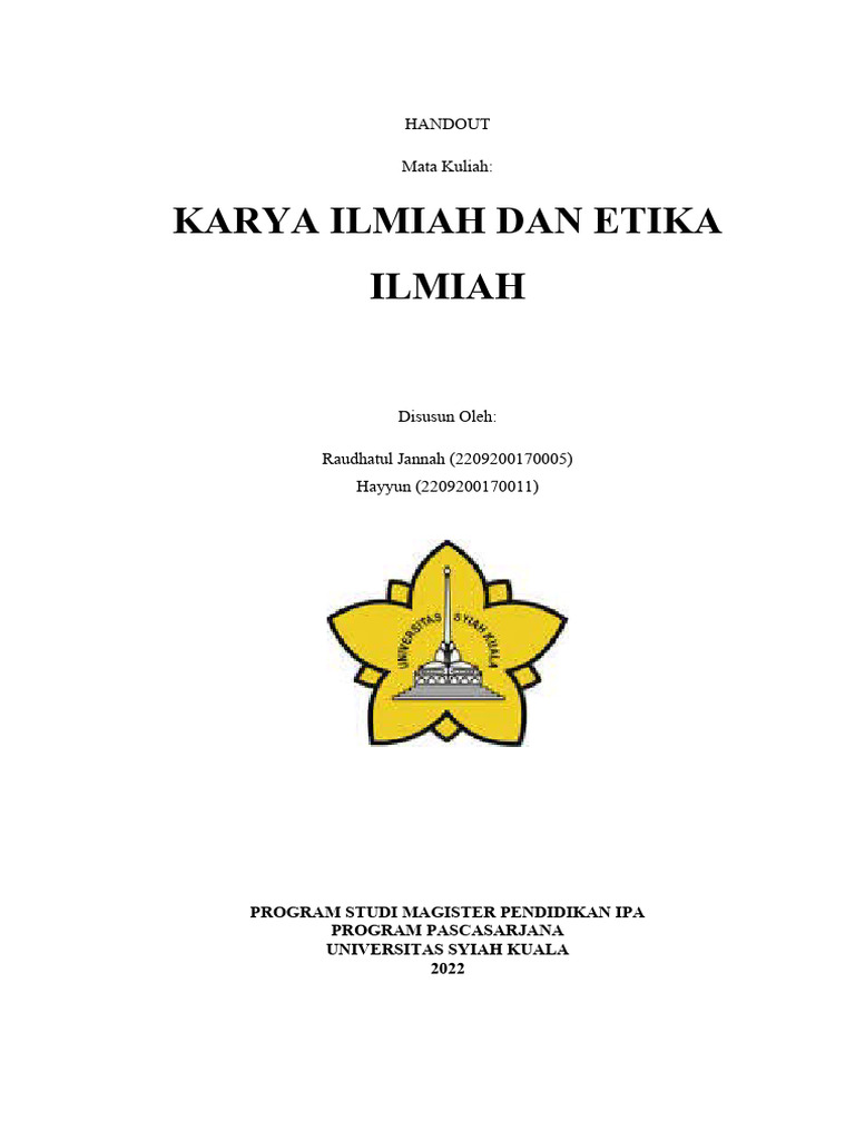 Handout Prinsip Etika Ilmiah-2 | PDF