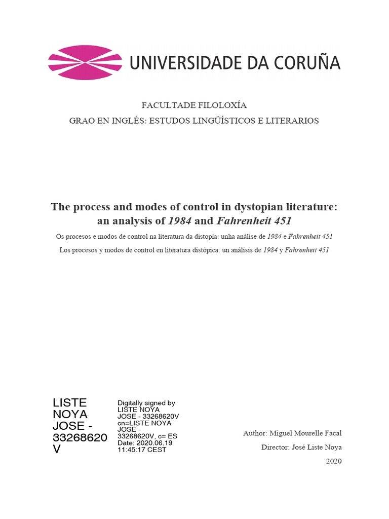 Dystopian Control in 1984 & Fahrenheit 451 | PDF