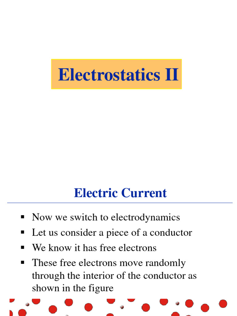 Electrostatics 7 | PDF | Electric Current | Electrical Resistivity And ...