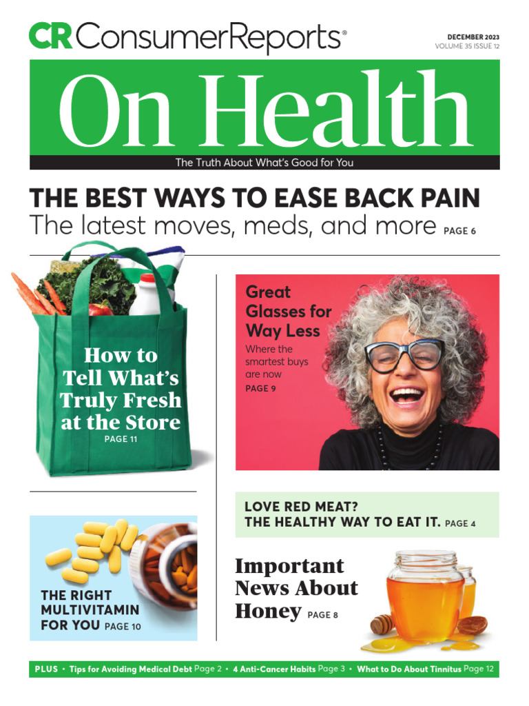 Consumer Reports On Health - December 2023 | PDF | Meat | Back Pain