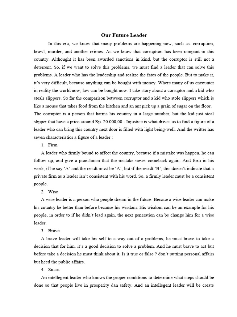 Characteristics of an Ideal Leader | PDF | Social Science | Law