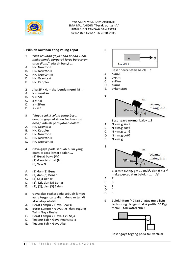 Soal PTS Fisika X | PDF