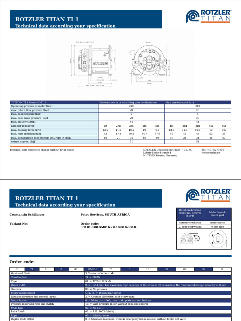Rotzler Titan Ti 1 | Download Free PDF | Transport | Equipment