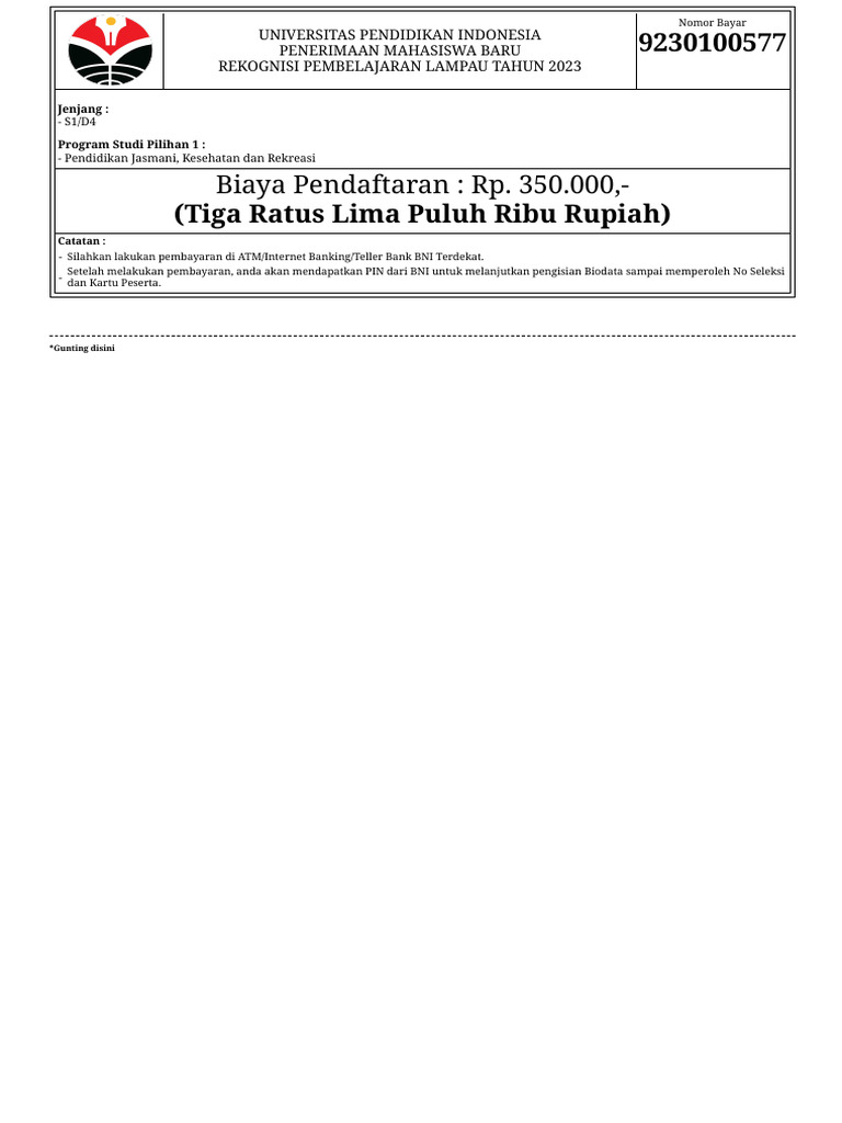 PMB UPI - Rekognisi Pembelajaran Lampau | PDF