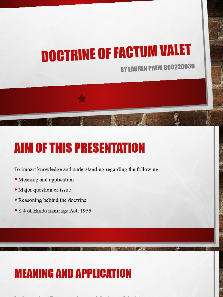 Doctrine of Factum Valet | PDF
