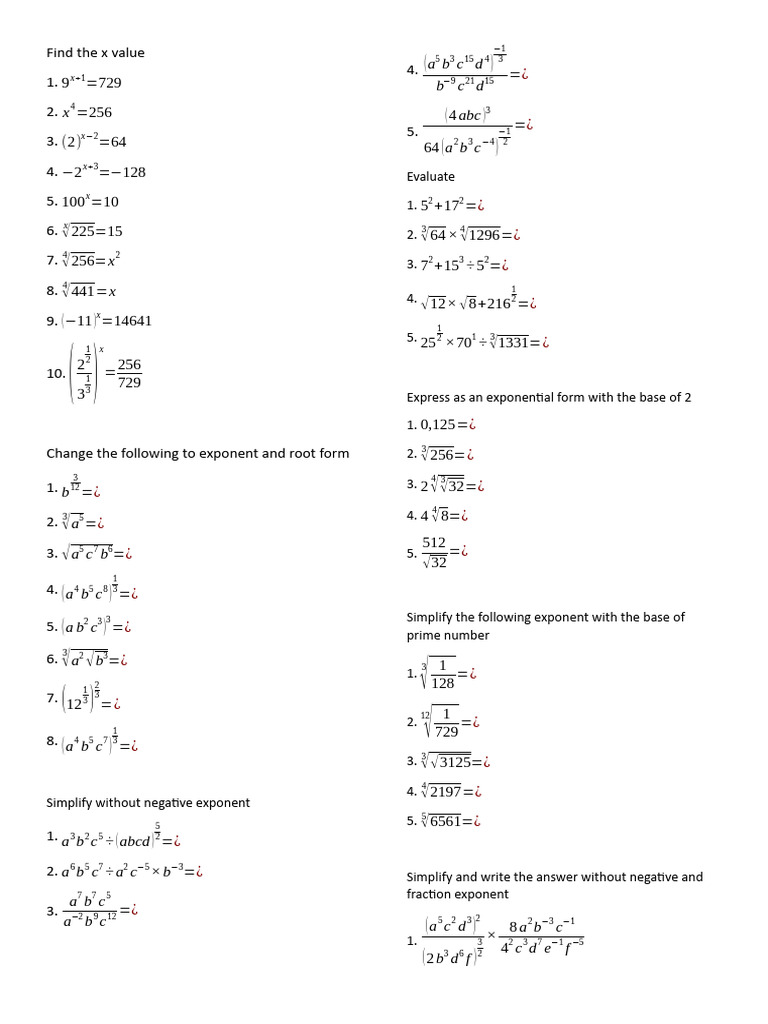 Math Worksheet | PDF