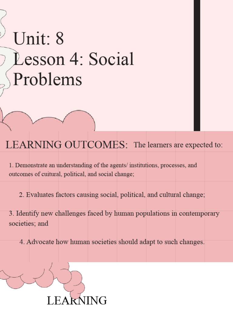 Lesson 4 Social Problems | PDF