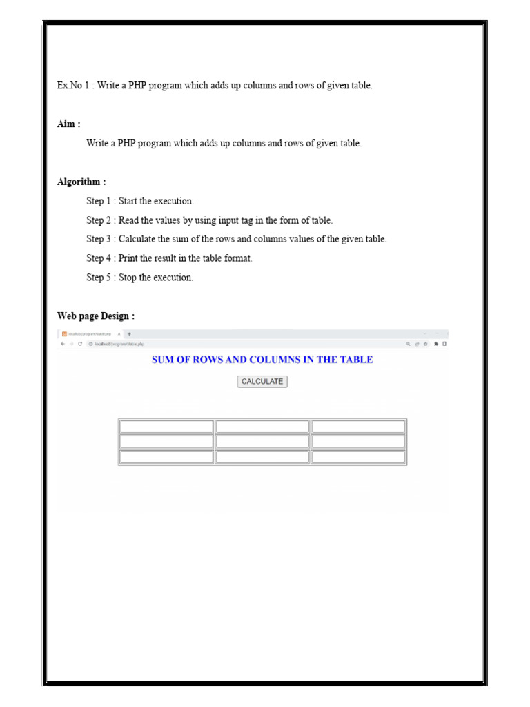 Ex 1&2 | PDF | Php | Software Engineering