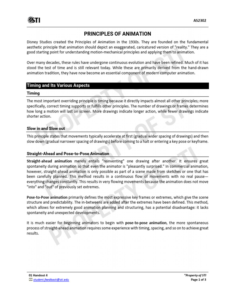 01 Handout 4-1 | PDF | Animation