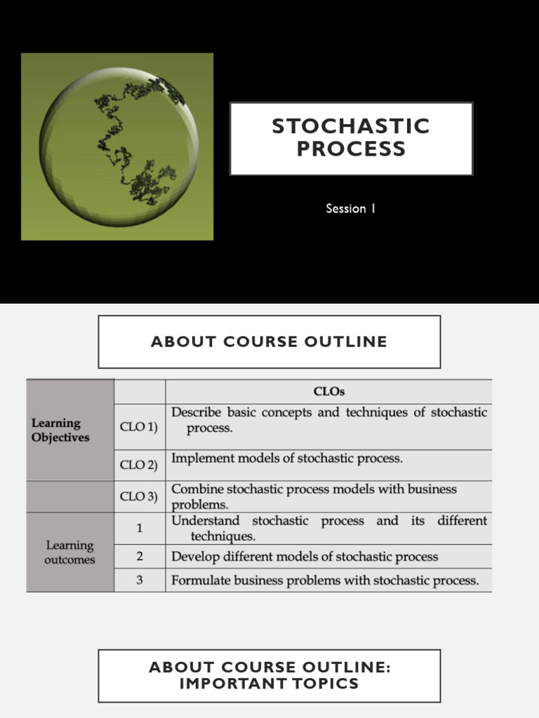 SP - 1 - Introduction To Stoachastic Process | PDF