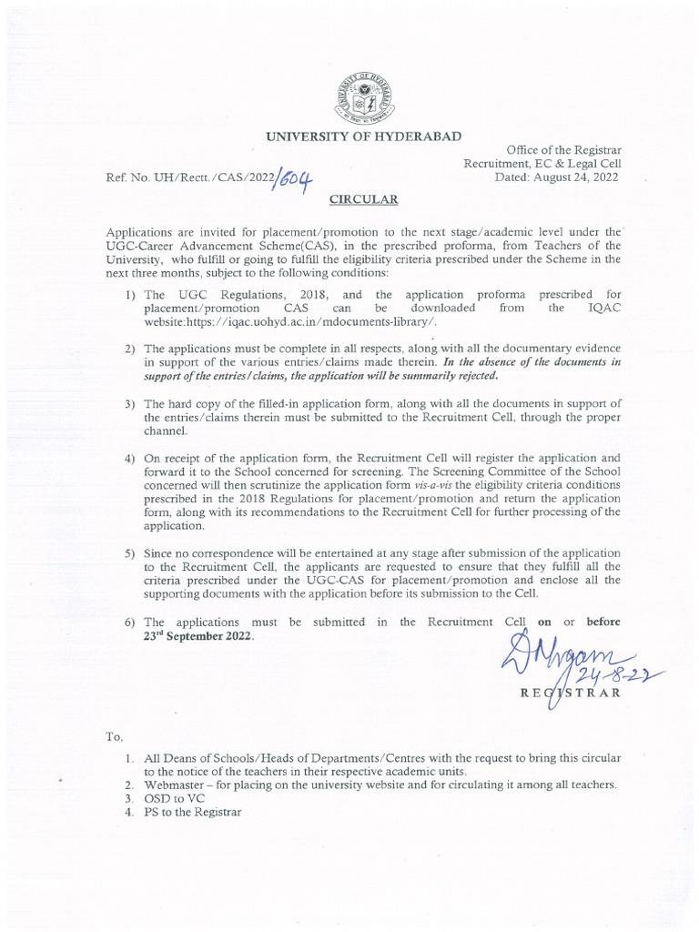 Cas Circular - 24-08-2022 | PDF