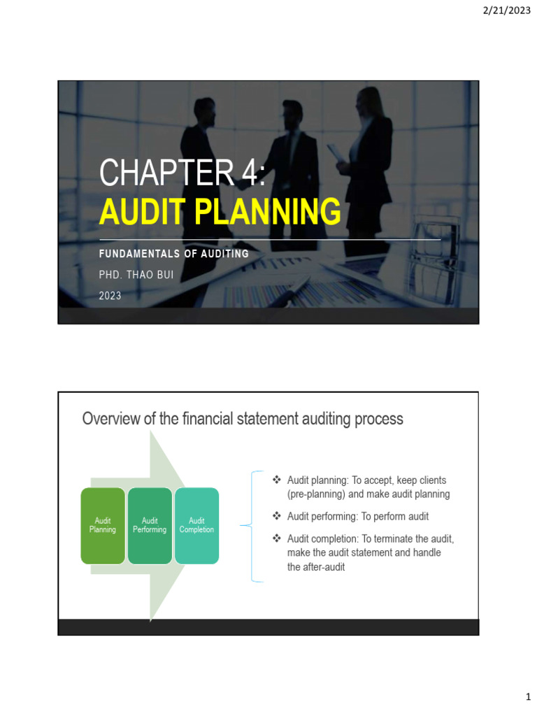 Chap 4 - Audit Planning P1 | PDF | Audit | Financial Audit