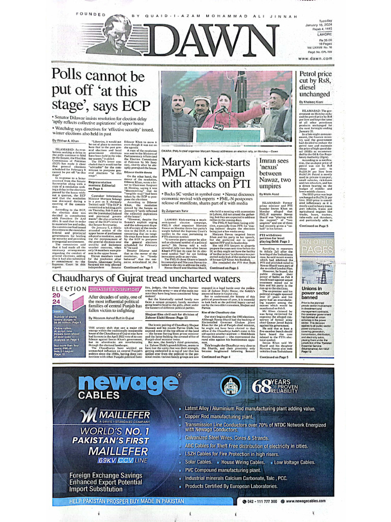 DAWN Newspaper 16 Jan 2024 | PDF