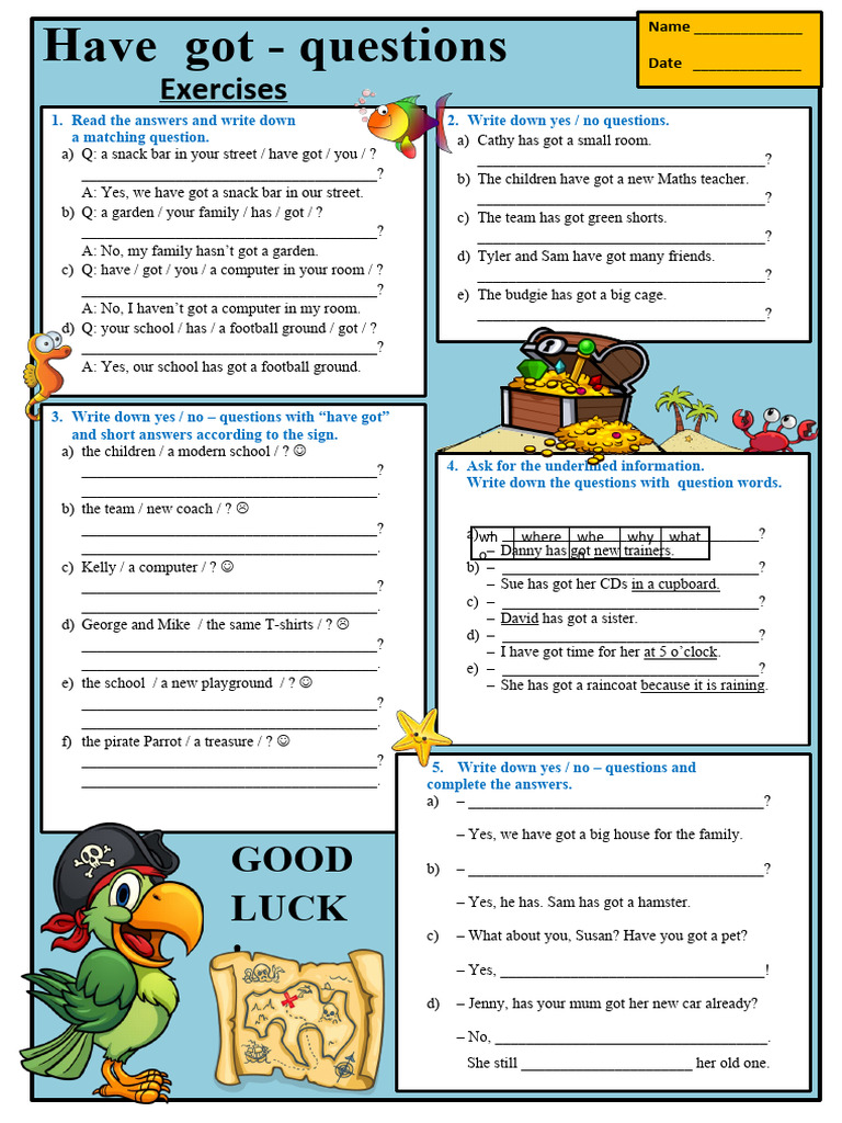 Have Got Questions Grammar Drills - 127303 | PDF