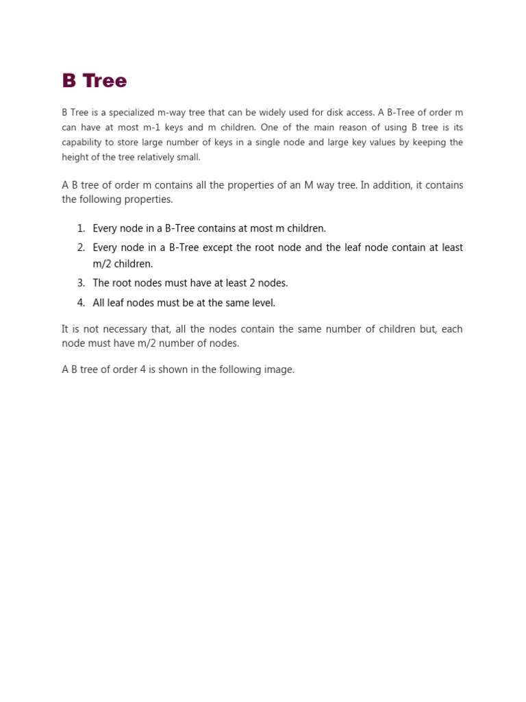 B Tree Pdf Cybernetics Applied Mathematics