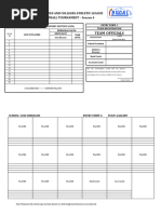 Table Tennis Score Sheet Template | PDF