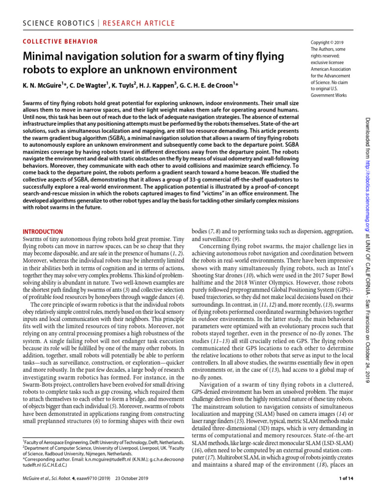 Scirobotics Aaw9710 | PDF | Robot | Robotics