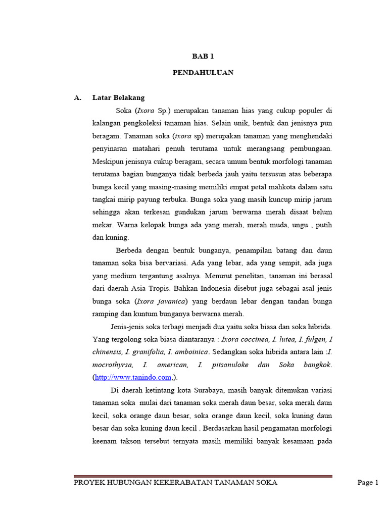 Taksonomi dan Kekerabatan Soka | PDF