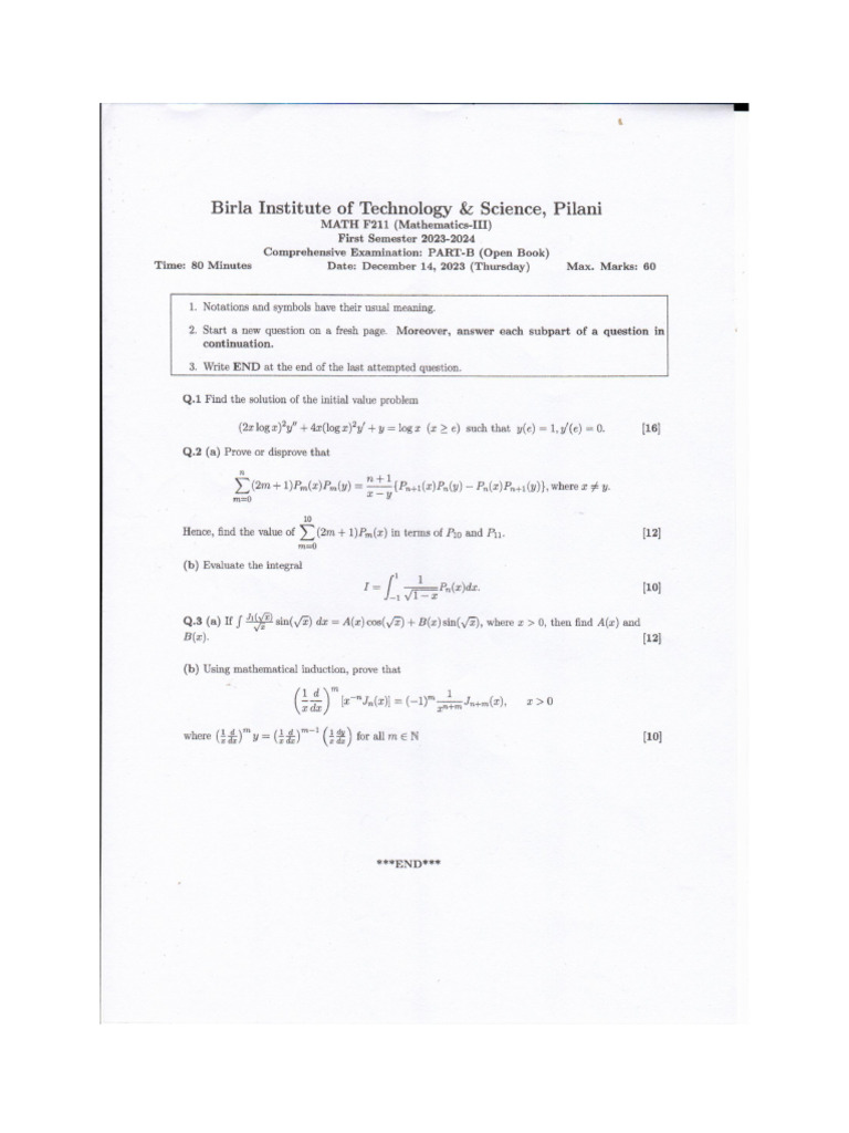 MATHF211-Open Book | PDF