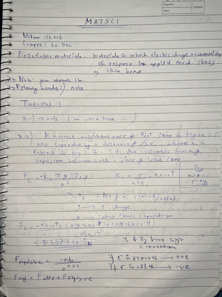 Mat Sci Notes | PDF