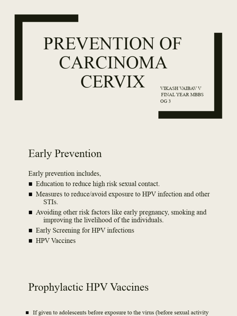 Prevention Ca Cervix | PDF