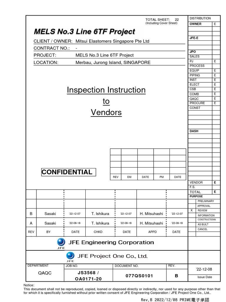 Vendor Inspection Guide | PDF