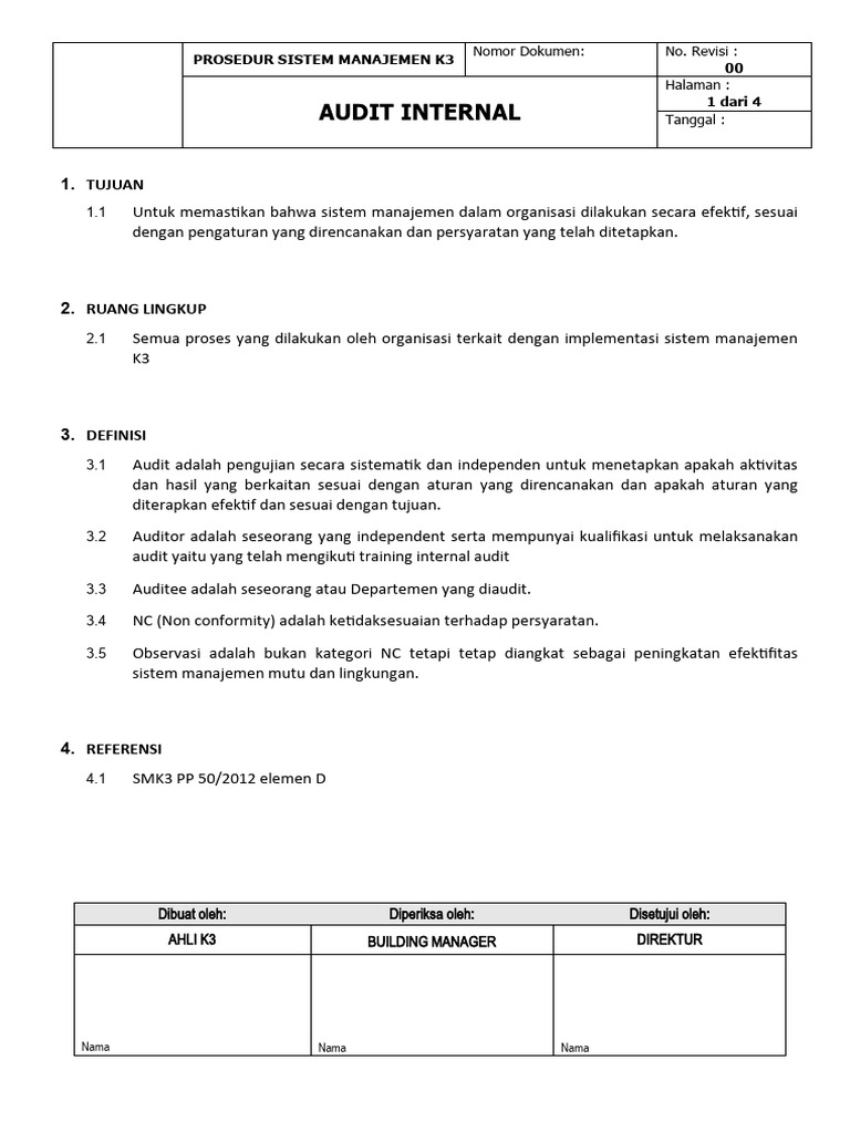 SOP-07 SOP Audit Internal | PDF