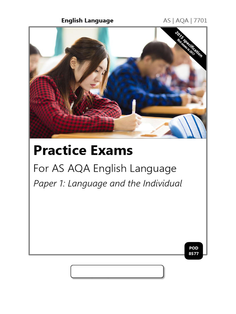 Booklet 5 v2 8577 As AQA Eng Lang Paper 1 Practice Exams v2 | PDF | Word | English Language