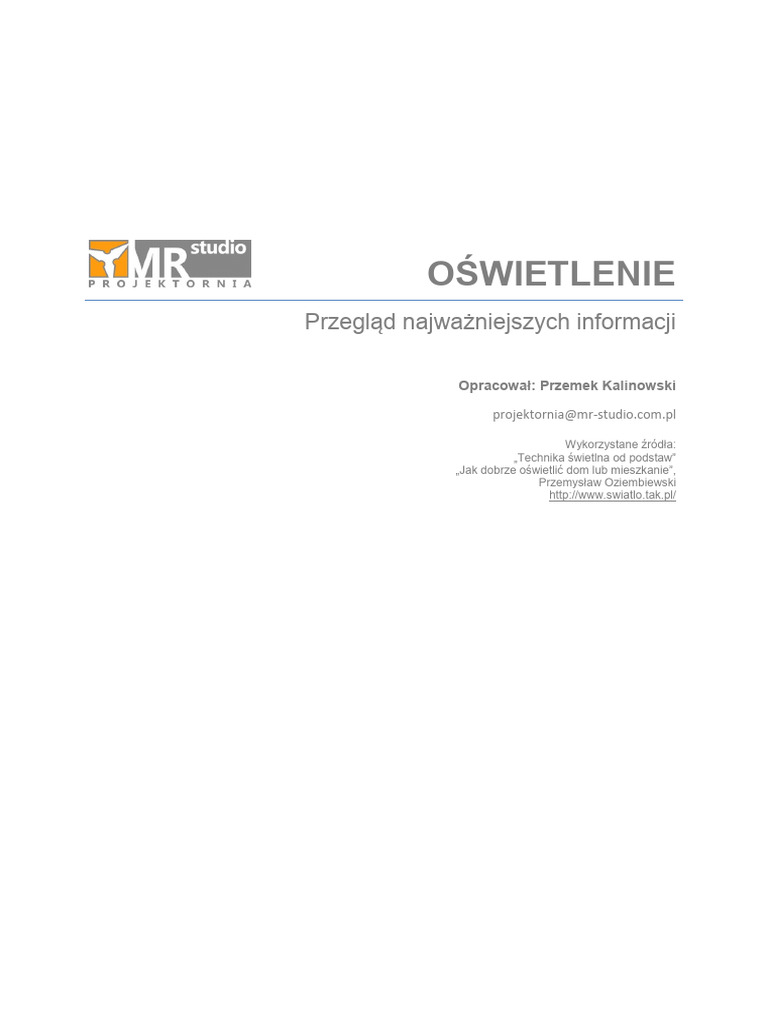 Oswietlenie cz.1 | PDF Oswietlenie cz.1 | PDF