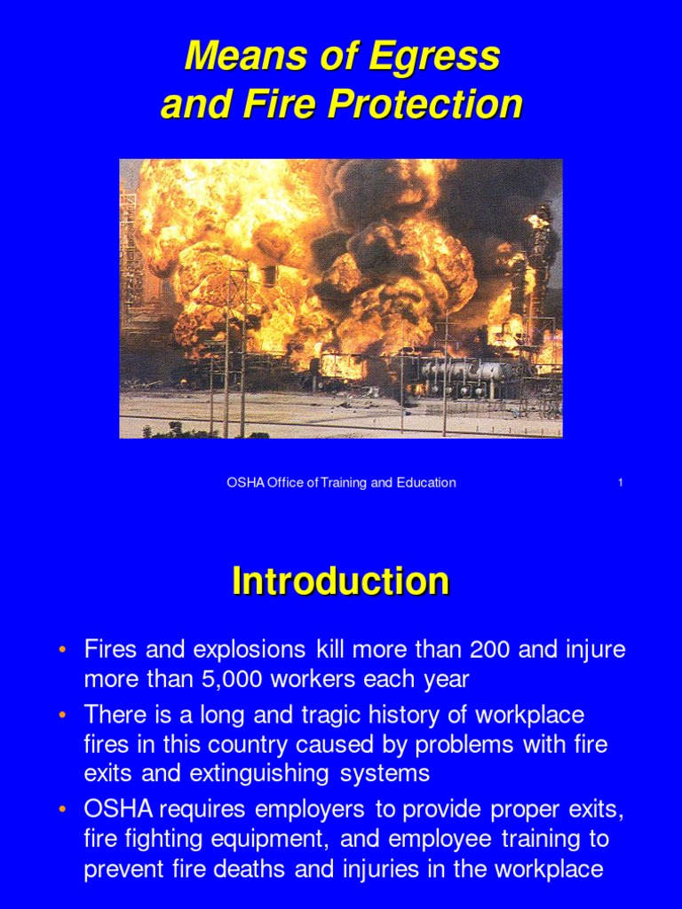 Egress & Fire Protection | PDF | Safety | Hazards