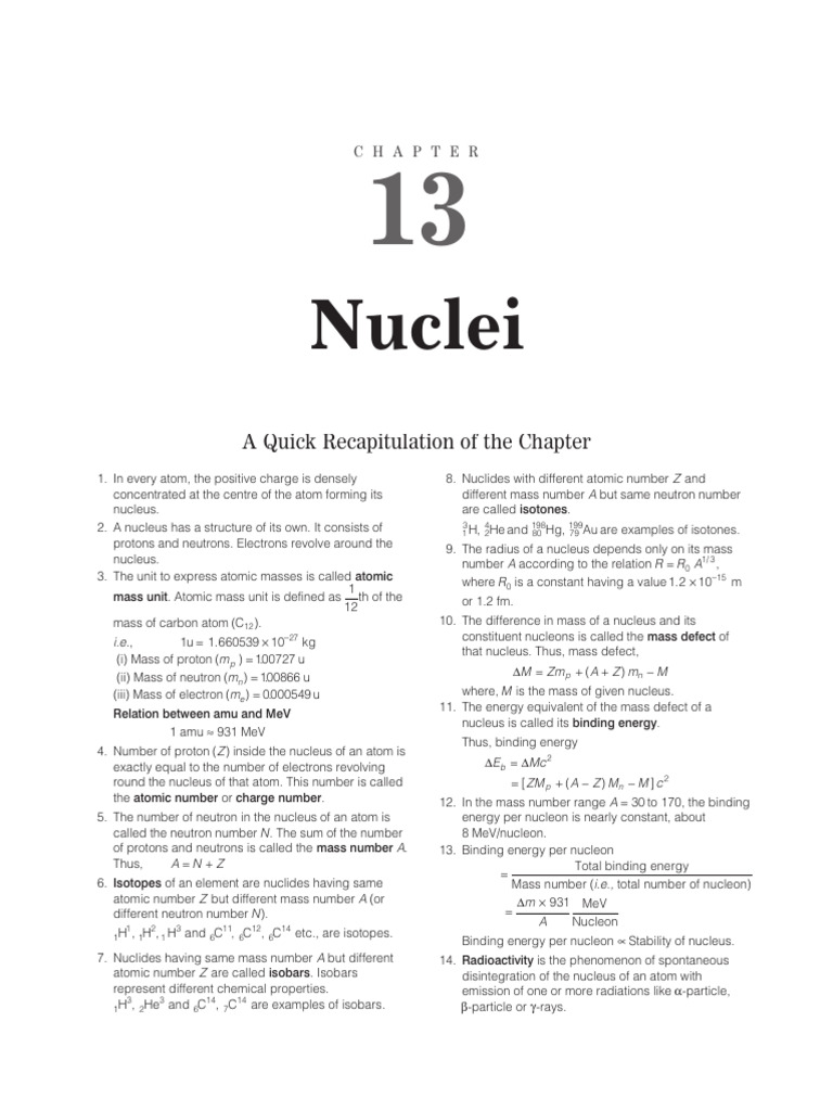 Nuclei | PDF | Radioactive Decay | Atomic Nucleus
