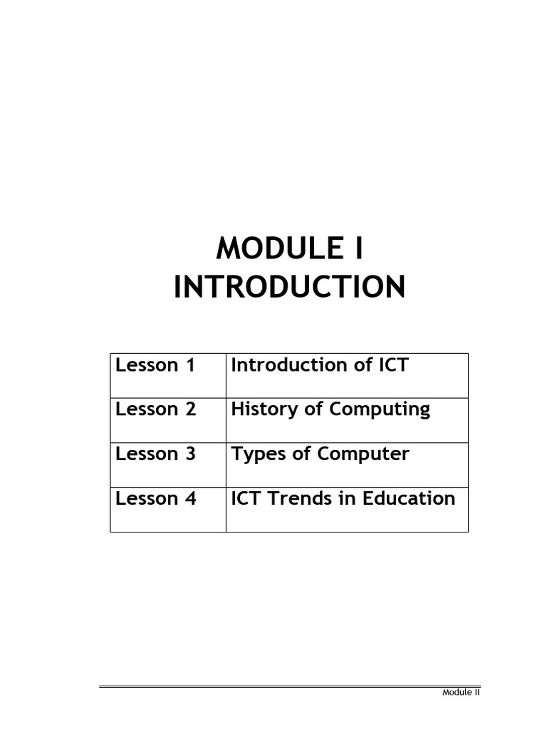 ICT I - Module 1 | PDF | Programming | Computer Program